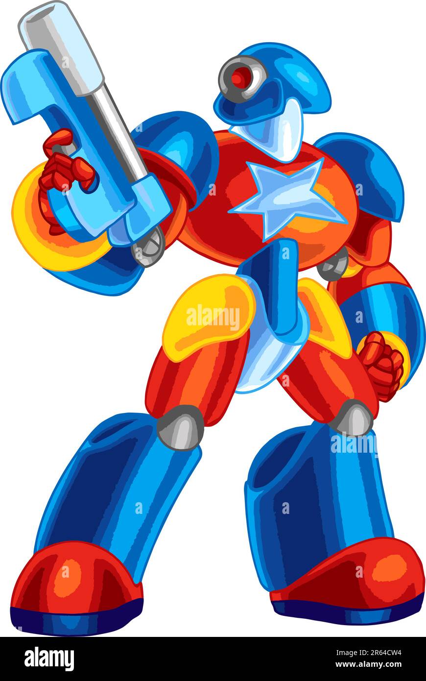 a vector illustration of a colorful robot Stock Vector Image & Art - Alamy
