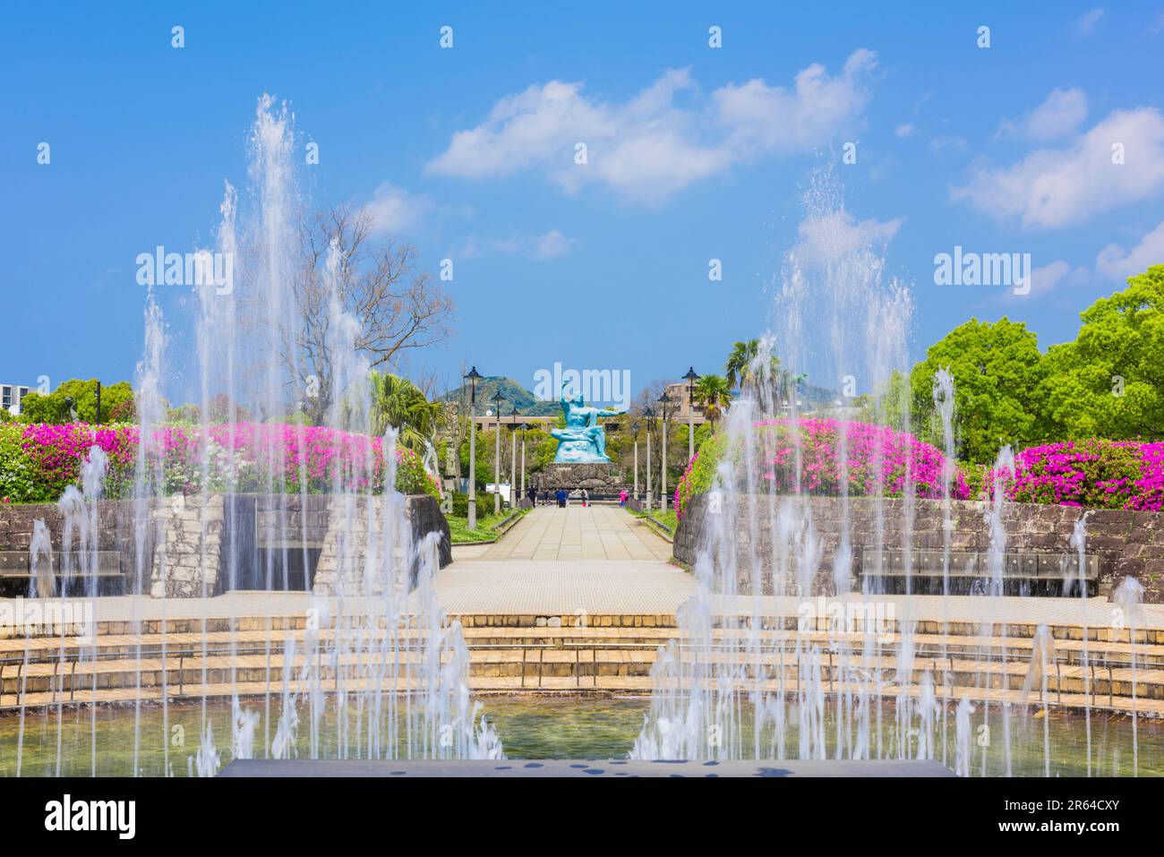 Peace Fountain and Peace Statue Stock Photo - Alamy