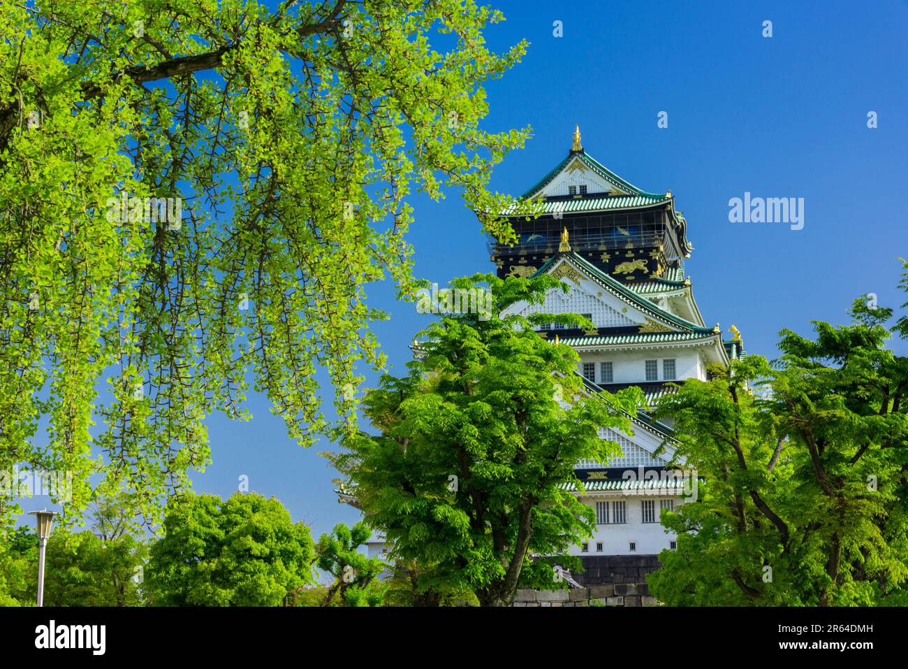Japan castle spring osaka hi-res stock photography and images - Alamy