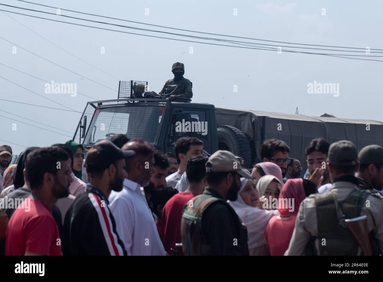 June 7, 2023, Srinagar, Jammu and Kashmir, India: Kashmiri Muslim pilgrims embark on their ...