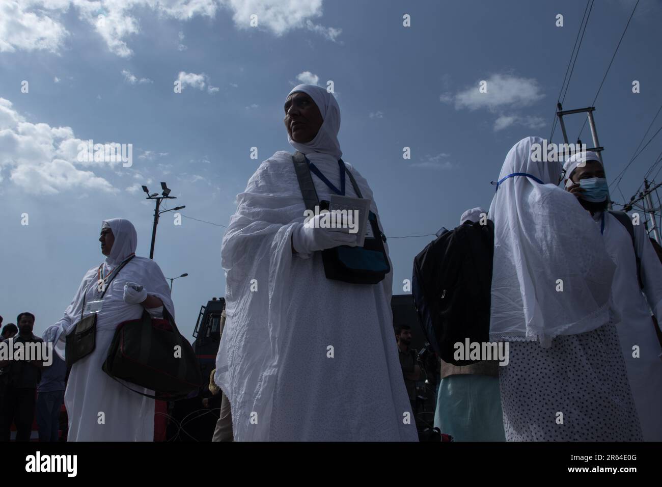 June 7, 2023, Srinagar, Jammu and Kashmir, India: Kashmiri Muslim pilgrims embark on their ...