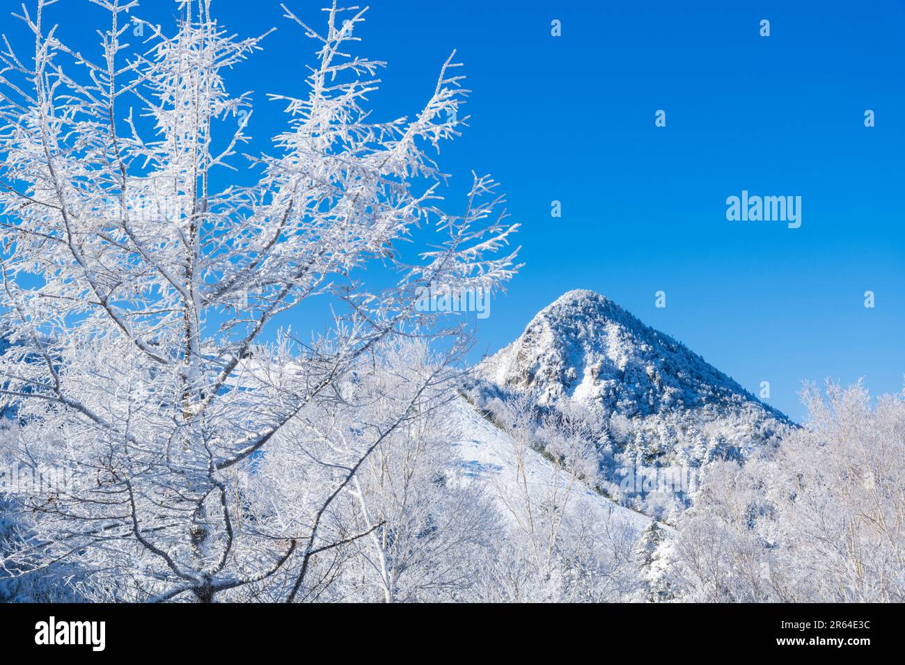 Foggy ice and Kasagatake Stock Photo - Alamy