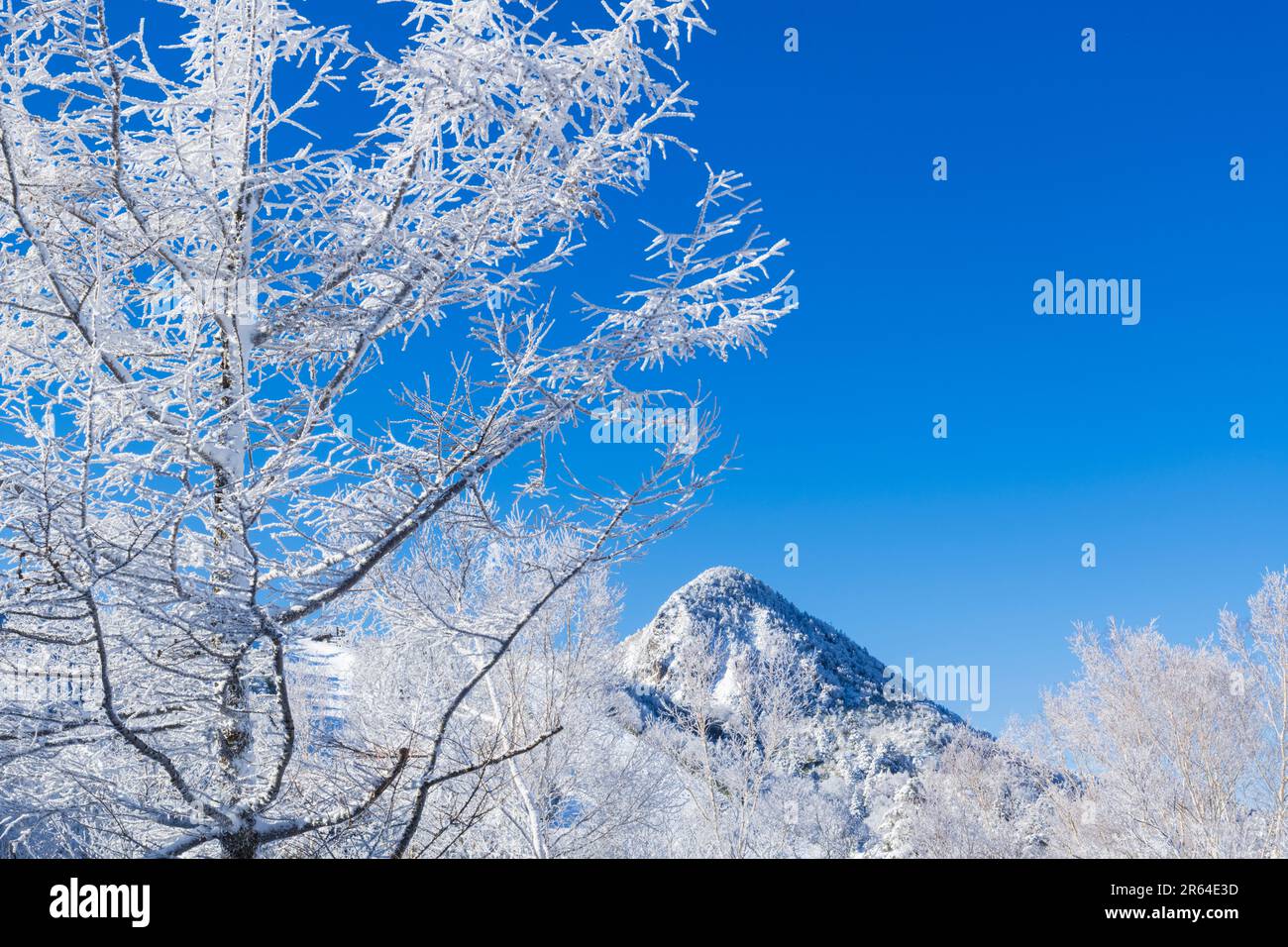 Foggy ice and Kasagatake Stock Photo - Alamy