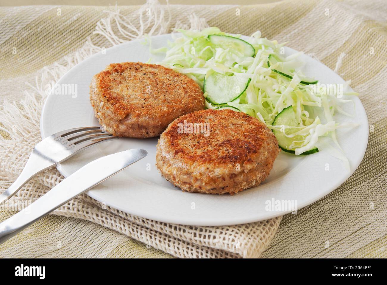 Breaded fish cakes from hi-res stock photography and images - Alamy