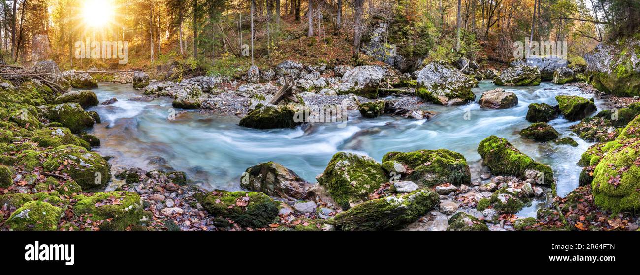 wild river with big current in deep gorge Stock Photo - Alamy