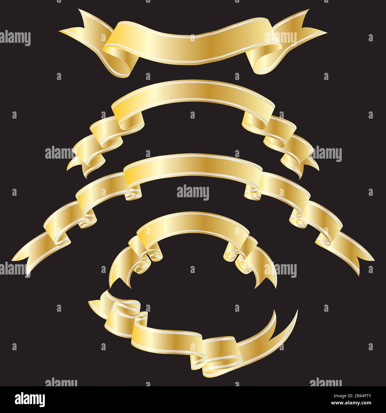 Black shape ribbons hi-res stock photography and images - Alamy