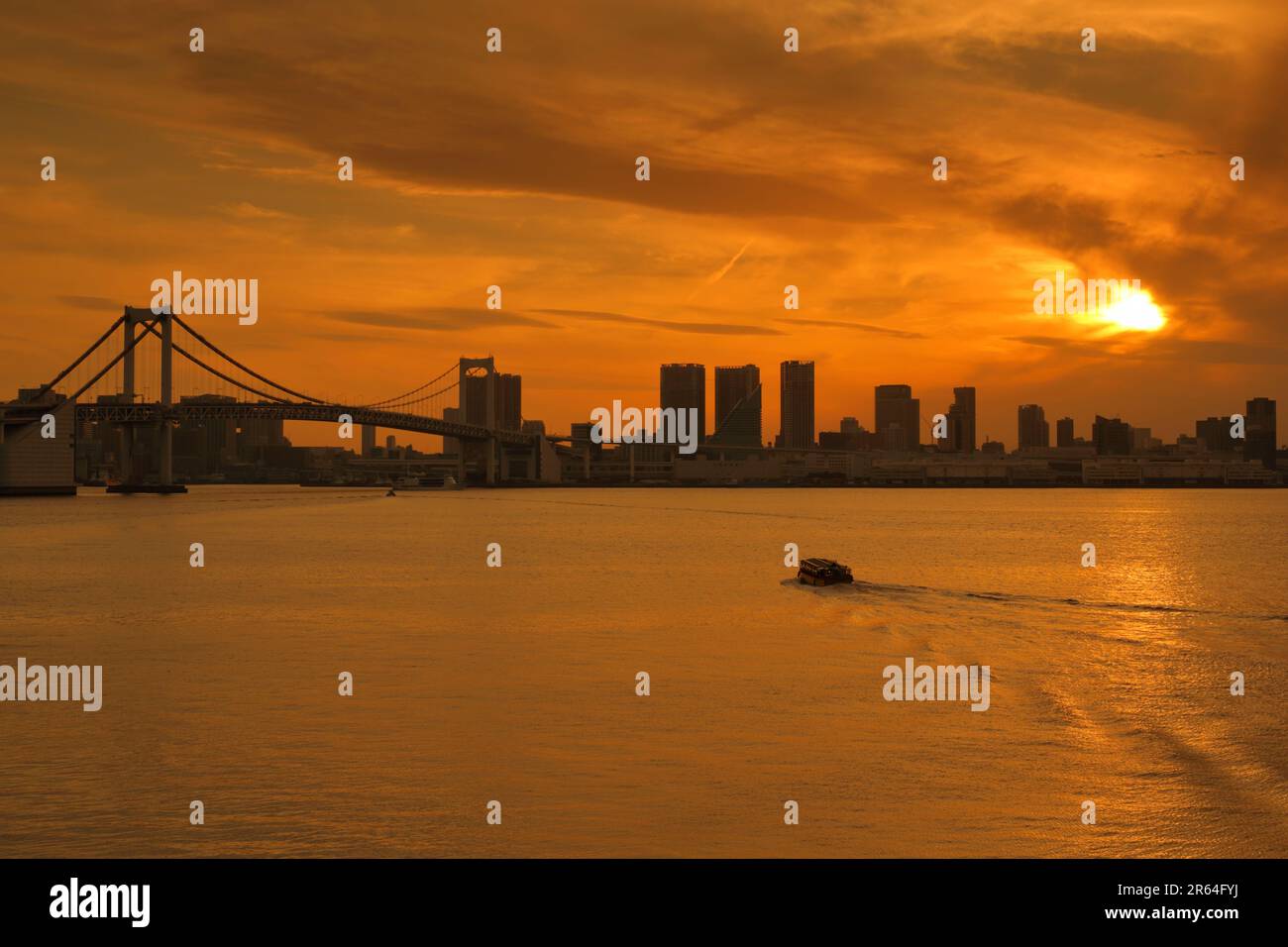 Evening View of Tokyo Port Stock Photo - Alamy