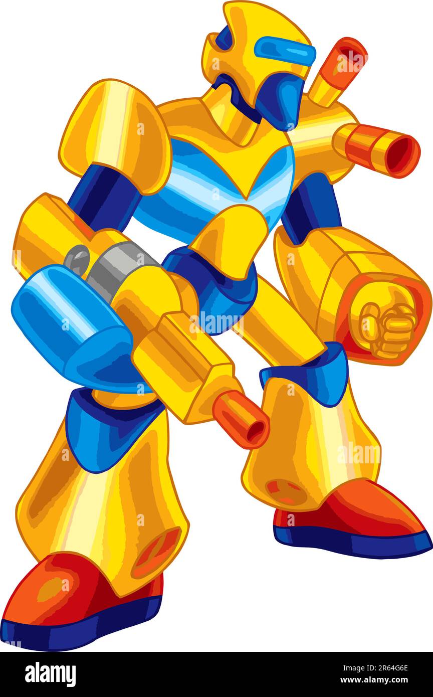 a vector illustration of a colorful robot Stock Vector Image & Art - Alamy