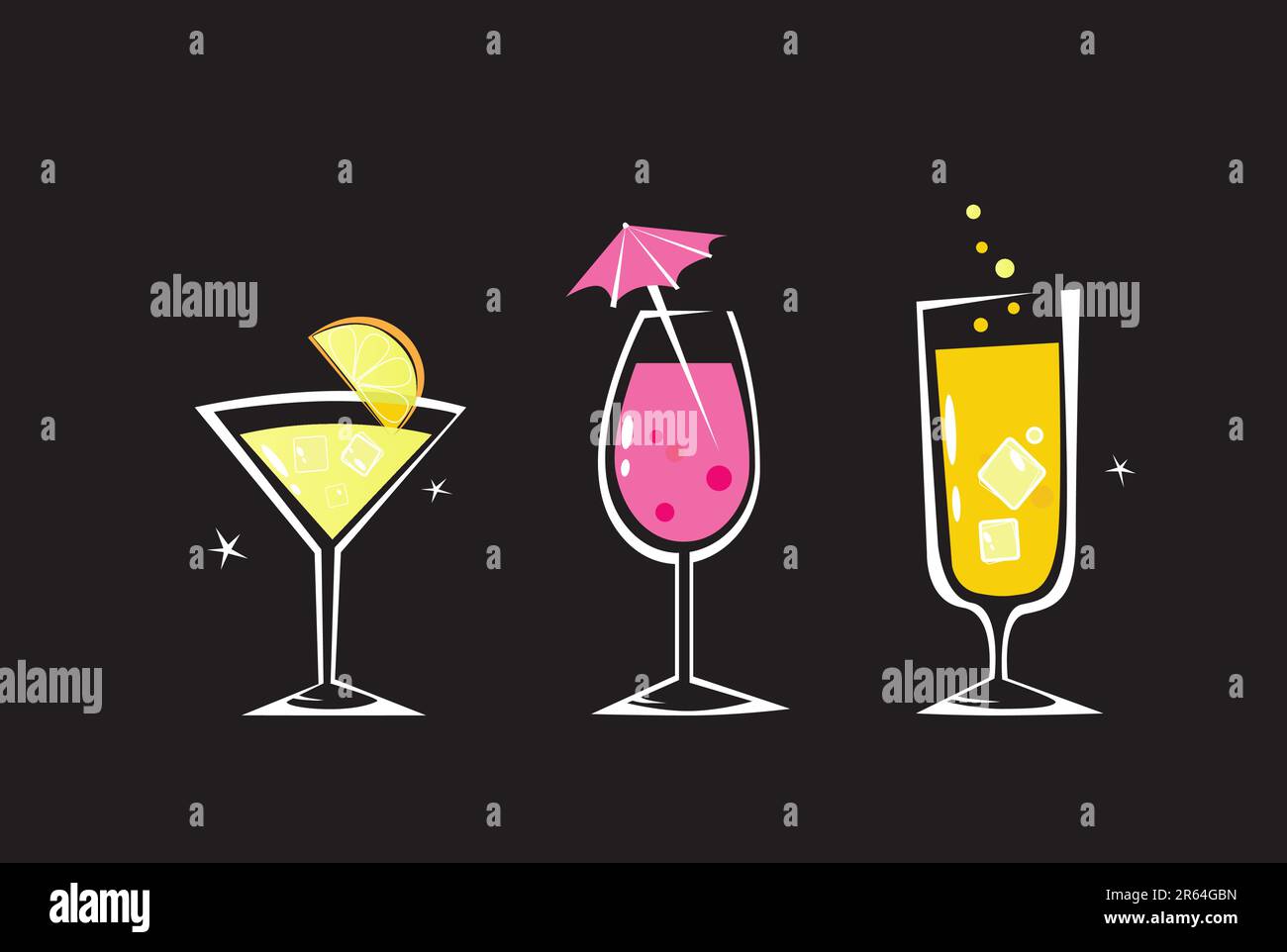 Mixed alcoholic drink Stock Vector Images - Alamy