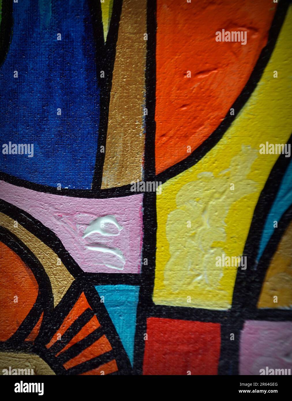 Art oil color painting Abstract geometric shapes Stock Photo - Alamy