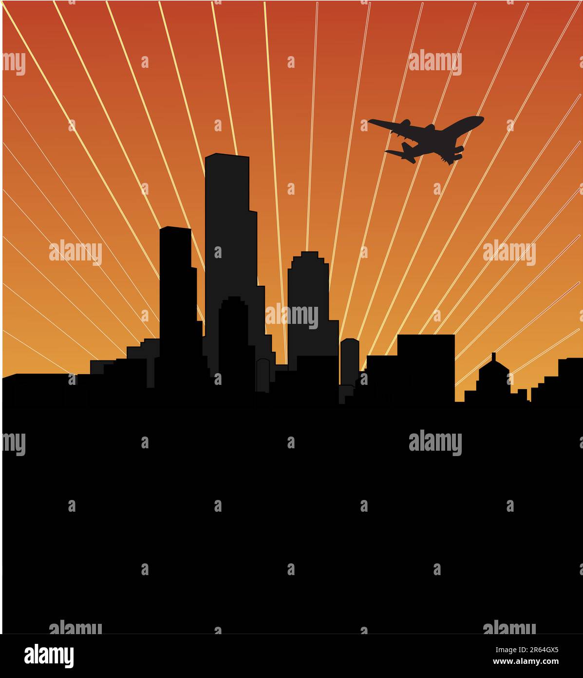 Chicago city buildings silhouette Stock Vector Images - Alamy