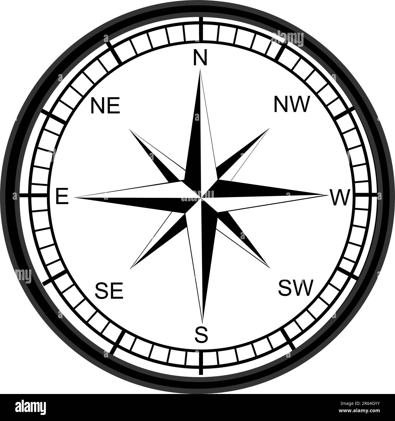 Black And White Compass Stock Vector Image And Art Alamy