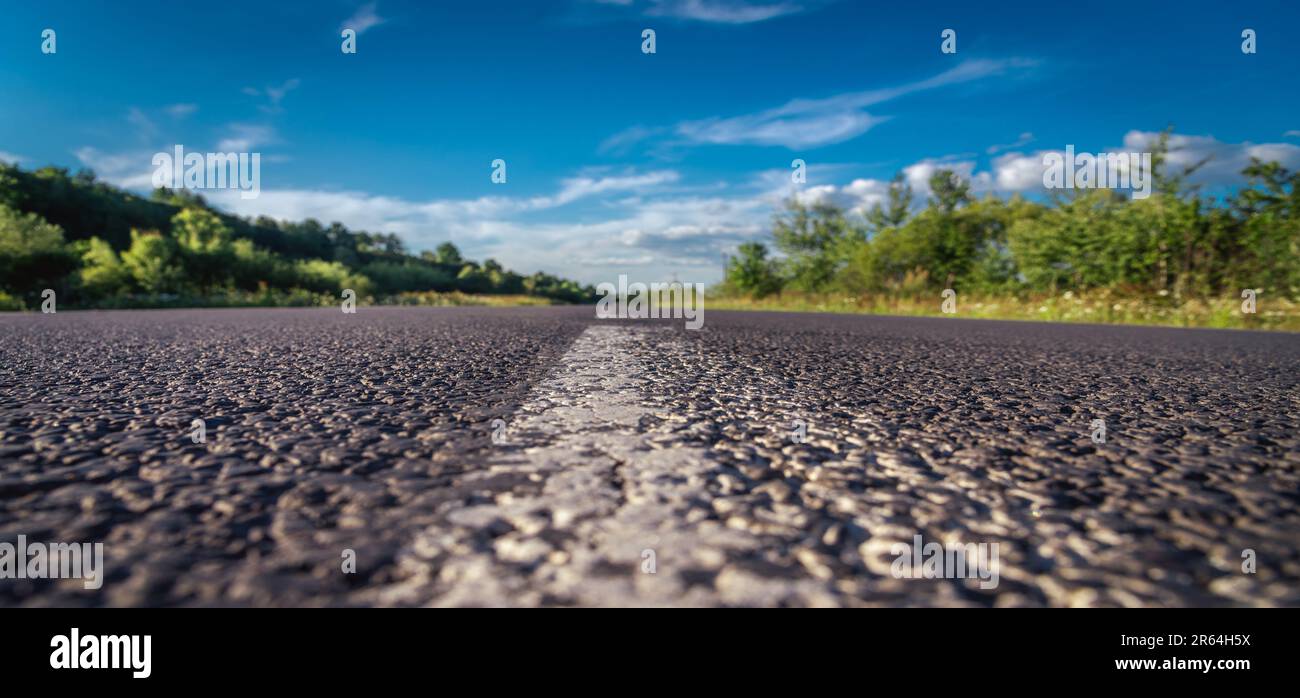 View of the empty road Stock Photo - Alamy