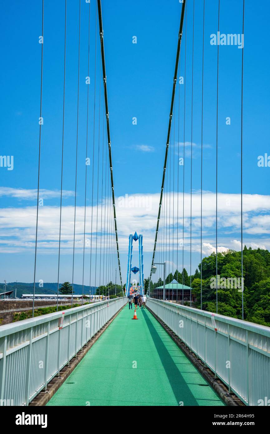 Ryujin ?tsuri Bashi suspension bridge Stock Photo - Alamy
