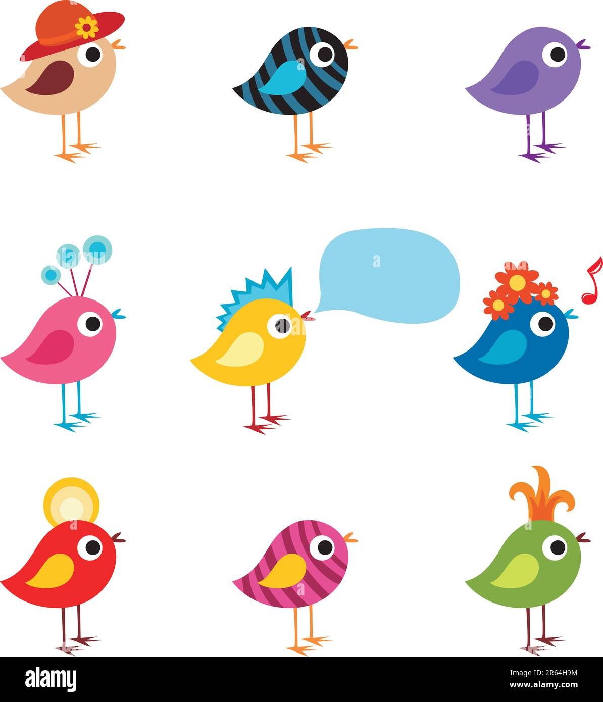 vector illustration of a bird set Stock Vector Image & Art - Alamy