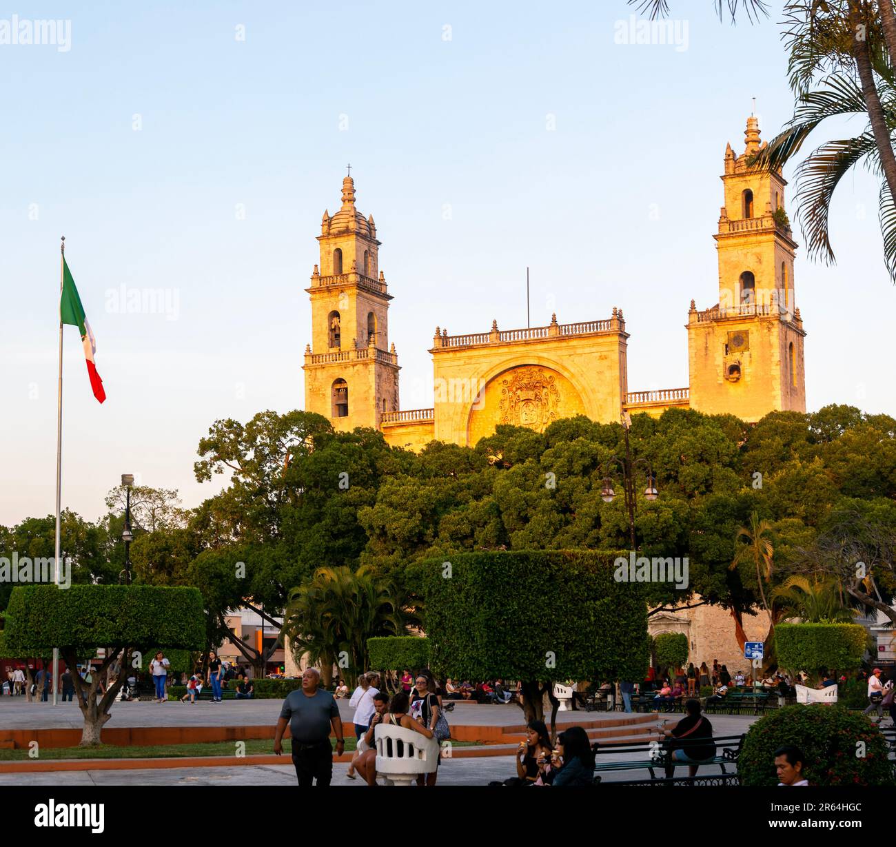 Plaza Grande city main square, Cathedral church of San Ildefonso ...