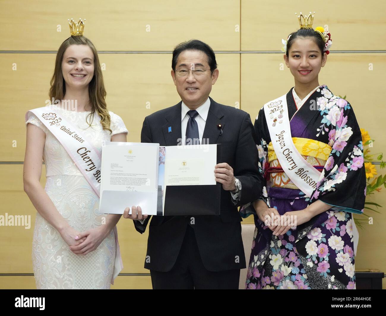 Tokyo, Japan, June 7, 2023. Japanese Prime Minister Fumio Kishida (C ...