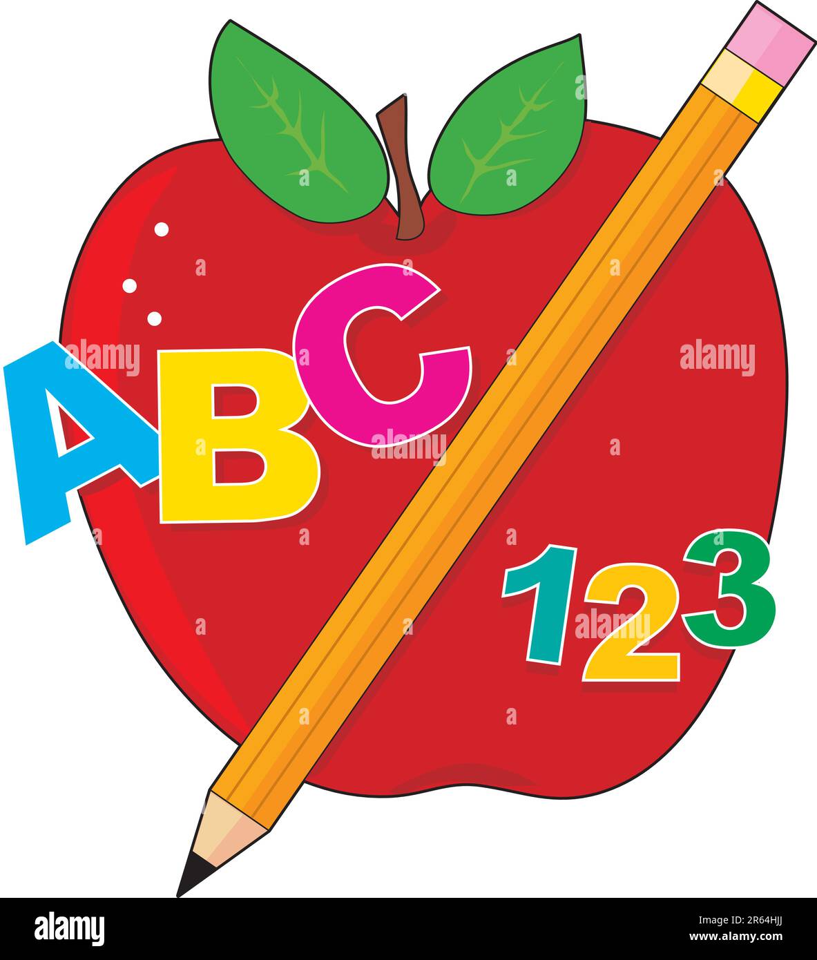 Red pencil numbers Stock Vector Images - Alamy