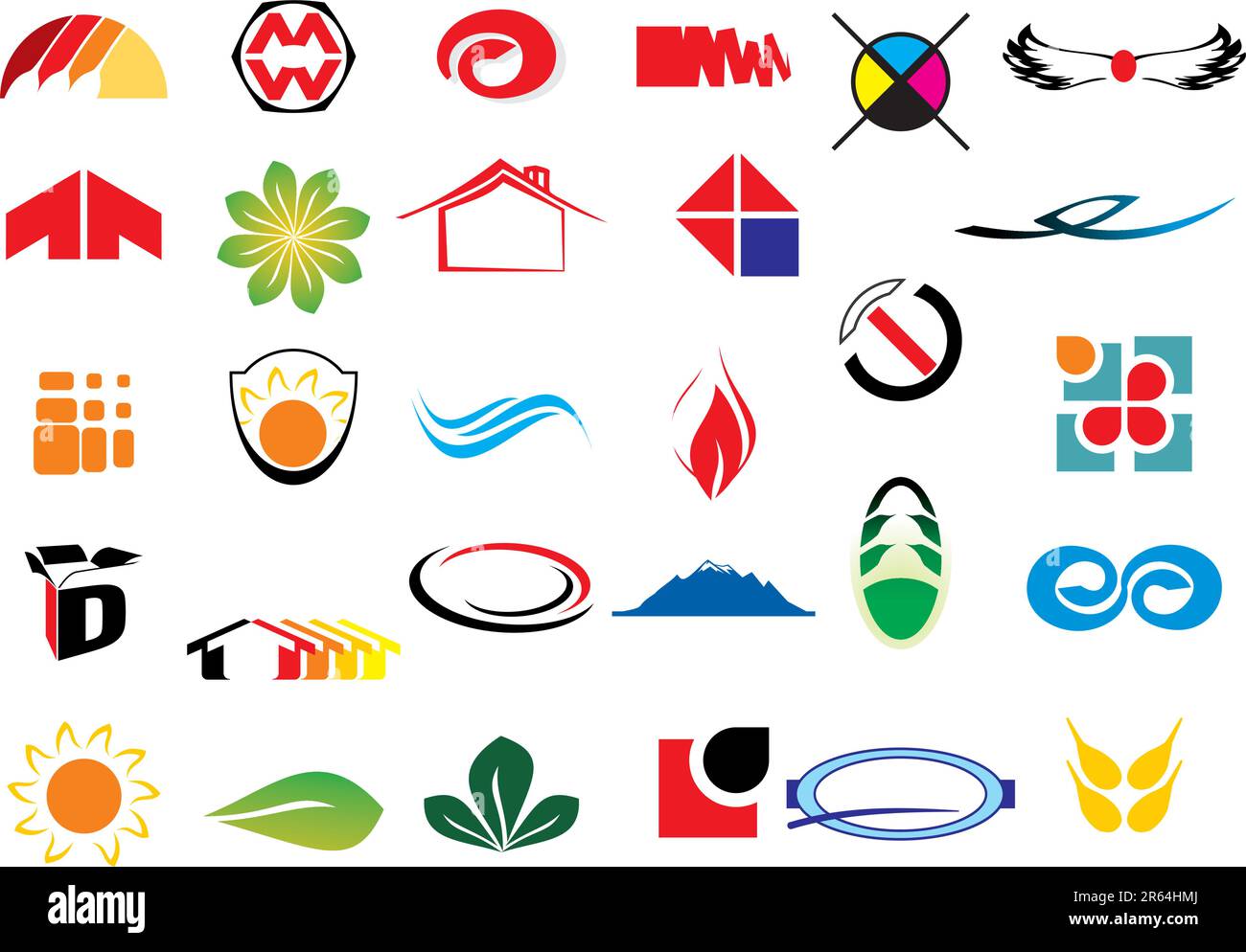 different logo elements - vector illustration Stock Vector Image & Art ...