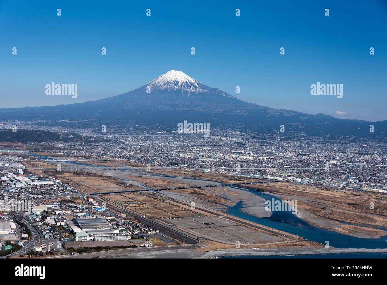Fujikawa river and Mt. Fuji Stock Photo - Alamy