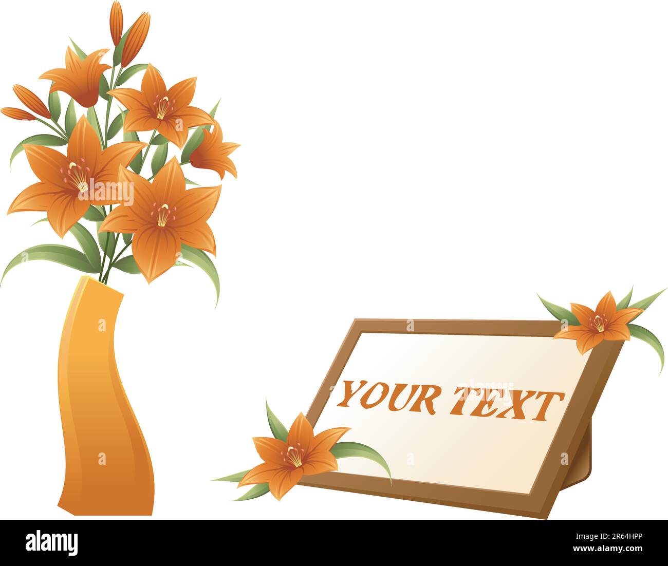 Lilium orange lily flowers Stock Vector Images - Alamy