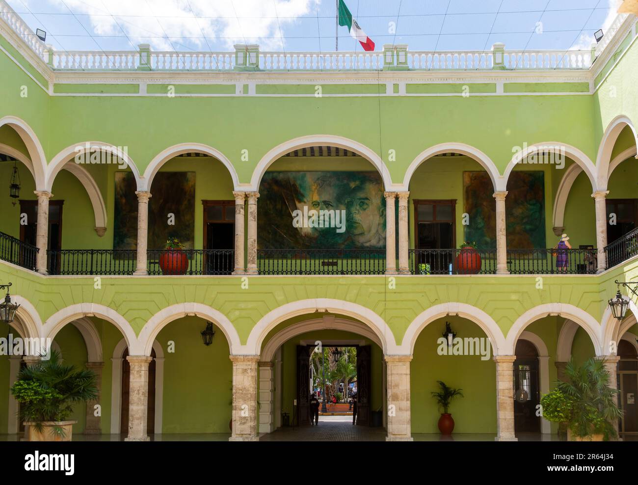 Courtyard interior of Governor's Palace government building, Palacio de ...