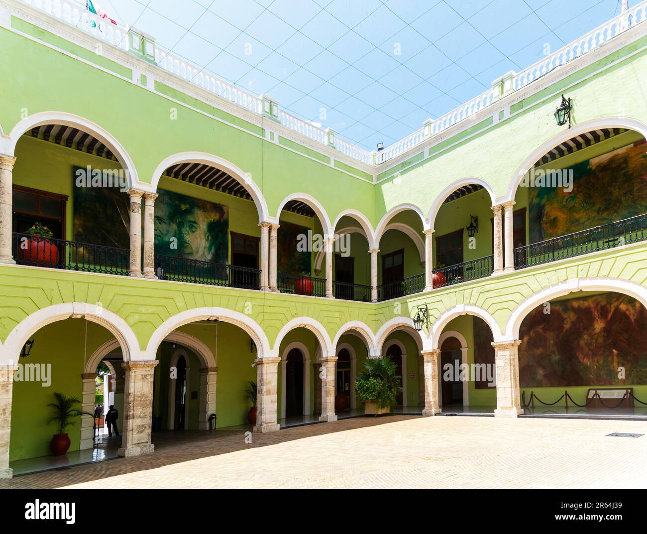 Courtyard interior of Governor's Palace government building, Palacio de ...