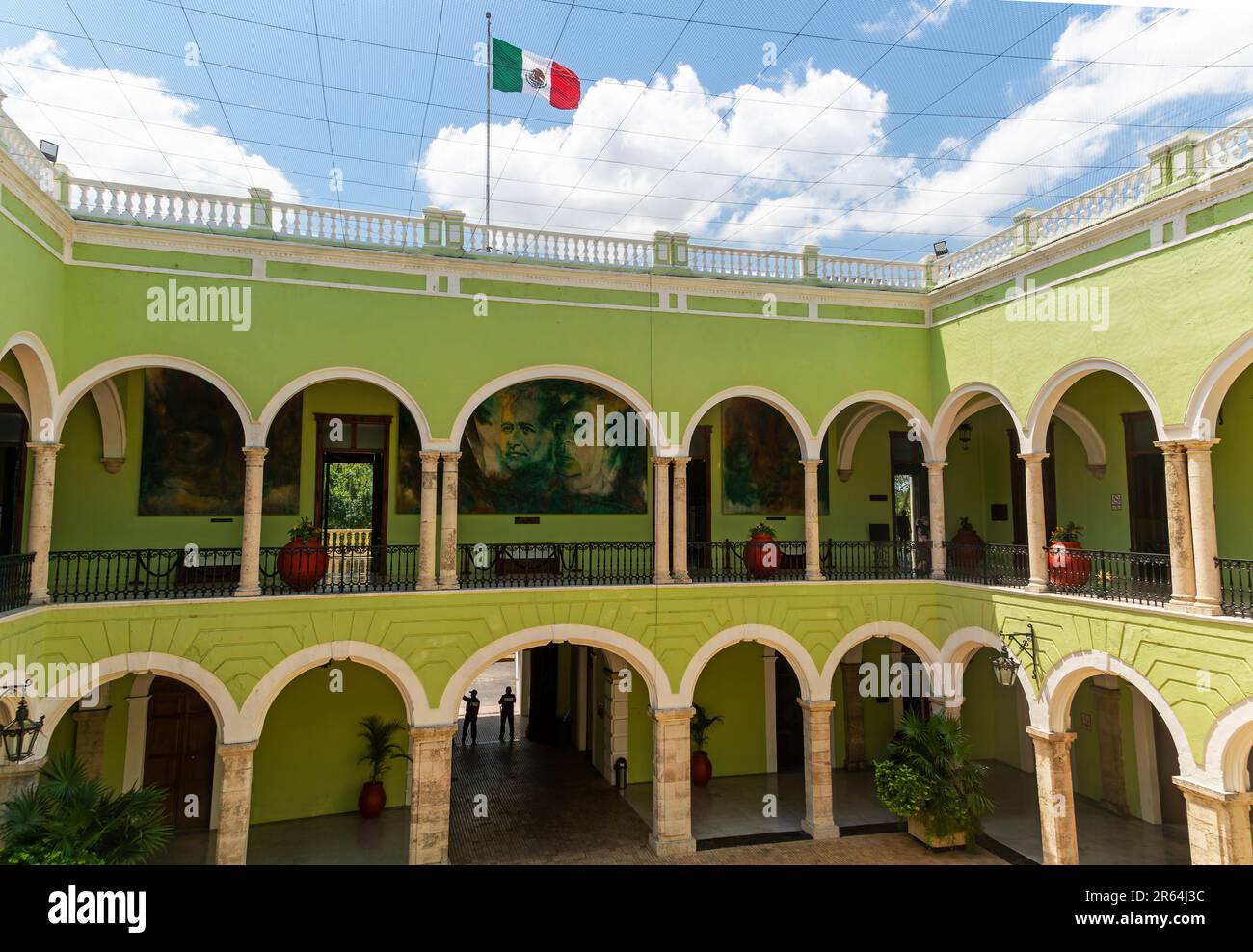 Courtyard interior of Governor's Palace government building, Palacio de ...