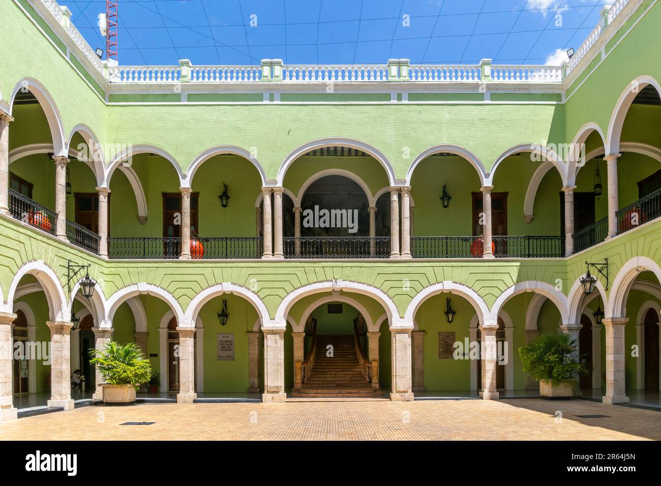 Courtyard interior of Governor's Palace government building, Palacio de ...