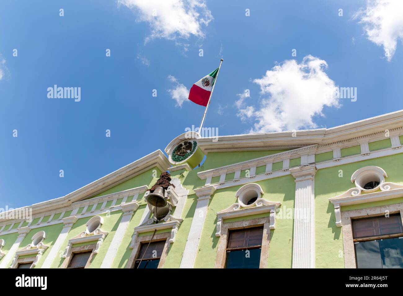 Mexican flag flying, Governor's Palace government building, Palacio de ...