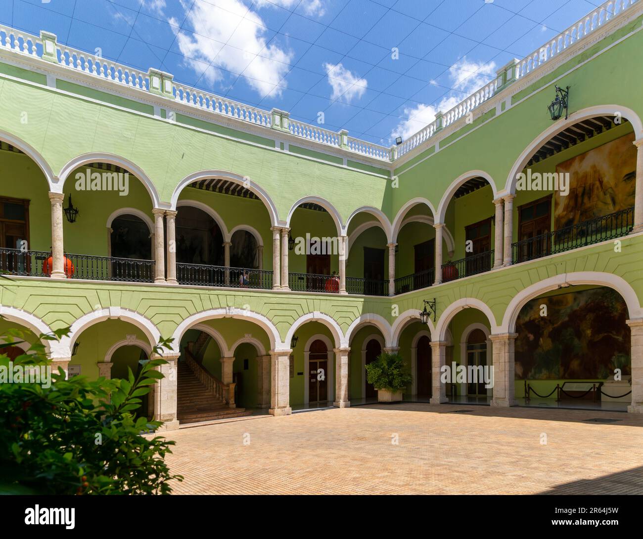 Courtyard interior of Governor's Palace government building, Palacio de ...