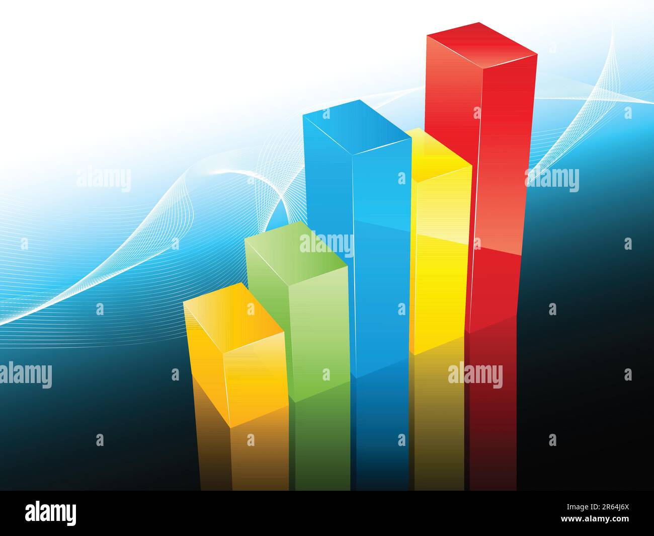 3D styled bar graph Stock Vector Image & Art - Alamy