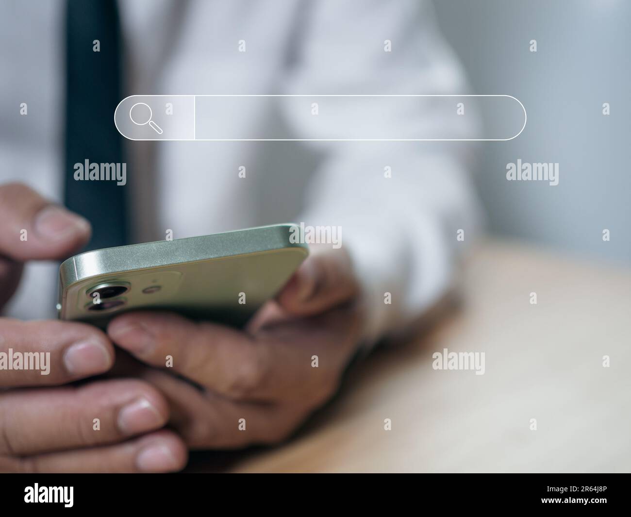 The concept of searching for information from the phone's network. A ...