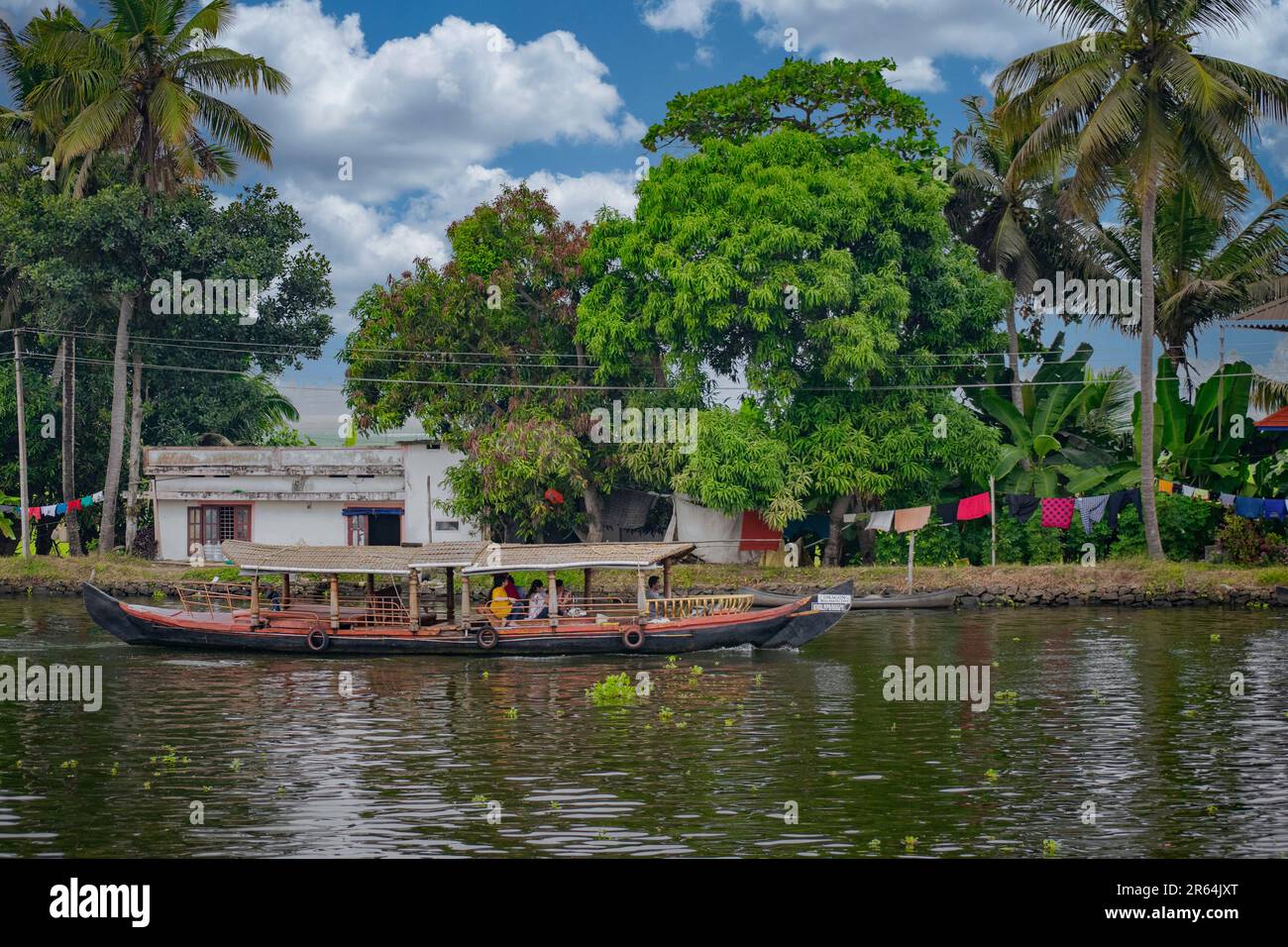 shot of Kerala back Waters with house boots Stock Photo - Alamy