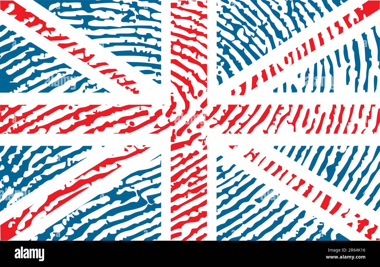 fingerprinted flag of United Kingdom Stock Vector Image & Art - Alamy