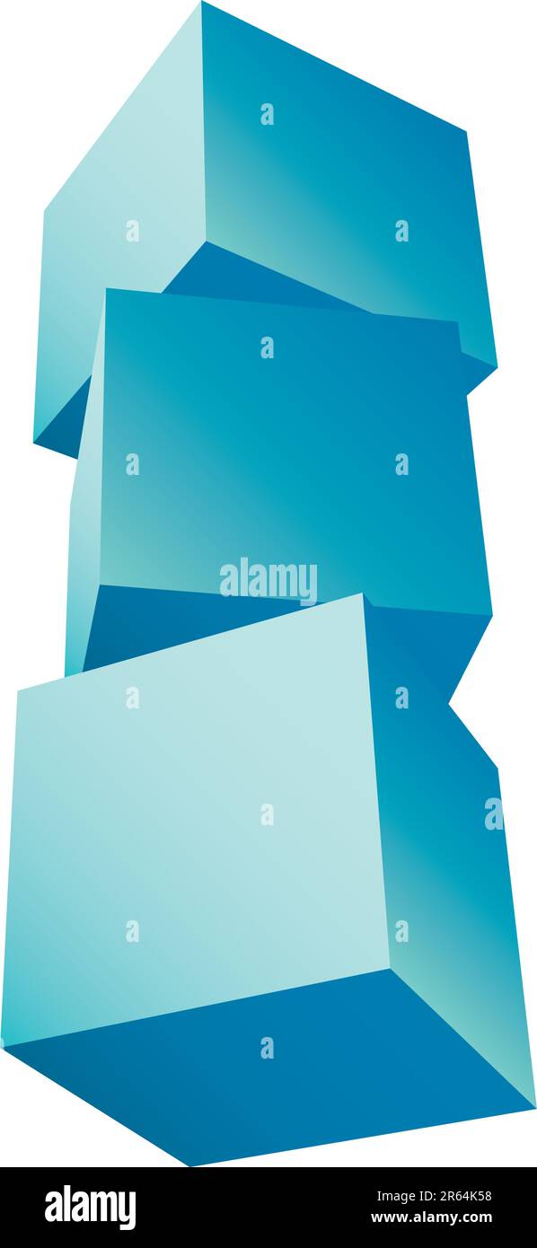 3d composition of cubes vector illustration Stock Vector Image & Art ...