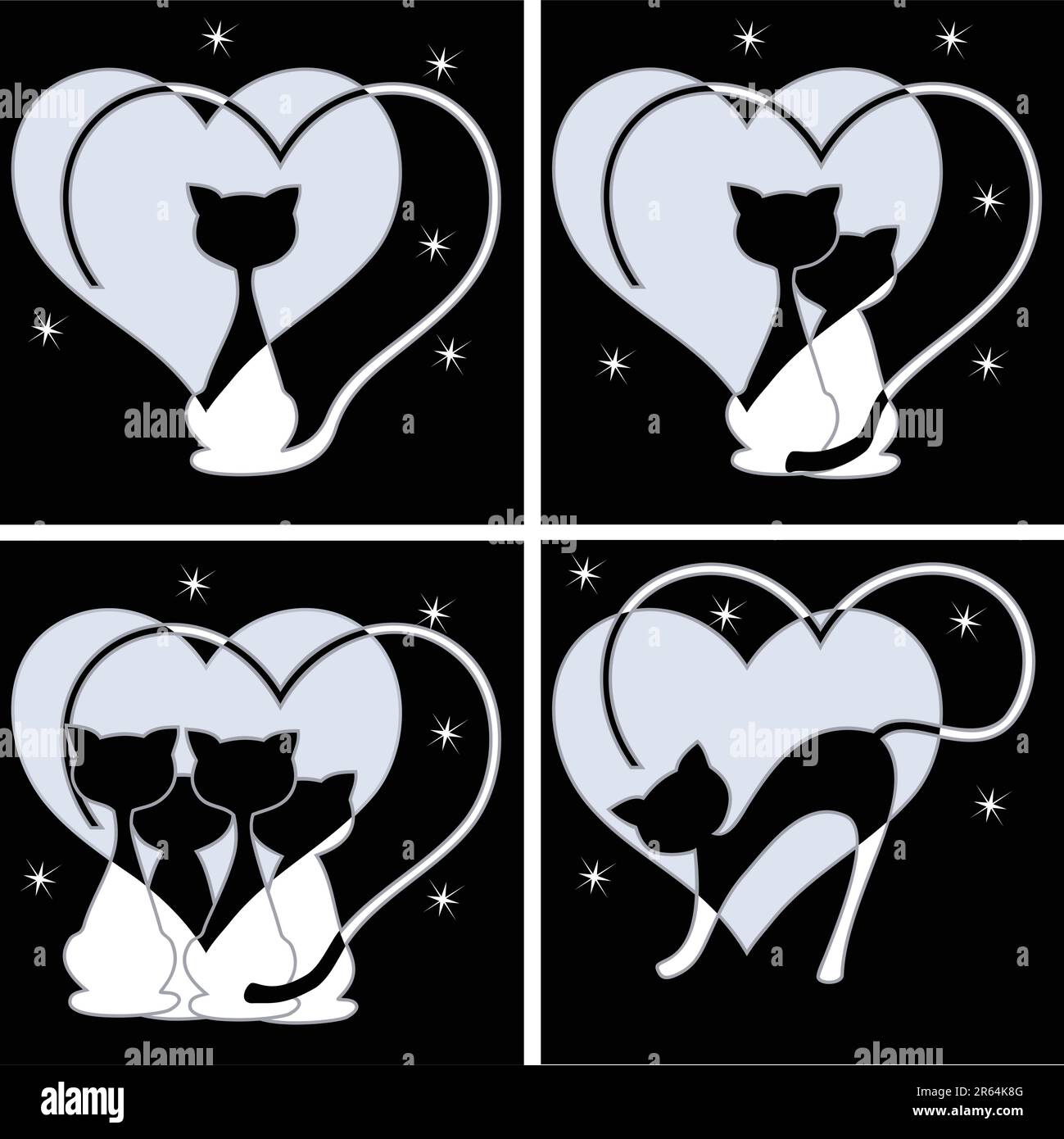 Love cats - vector, illustration Stock Vector Image & Art - Alamy