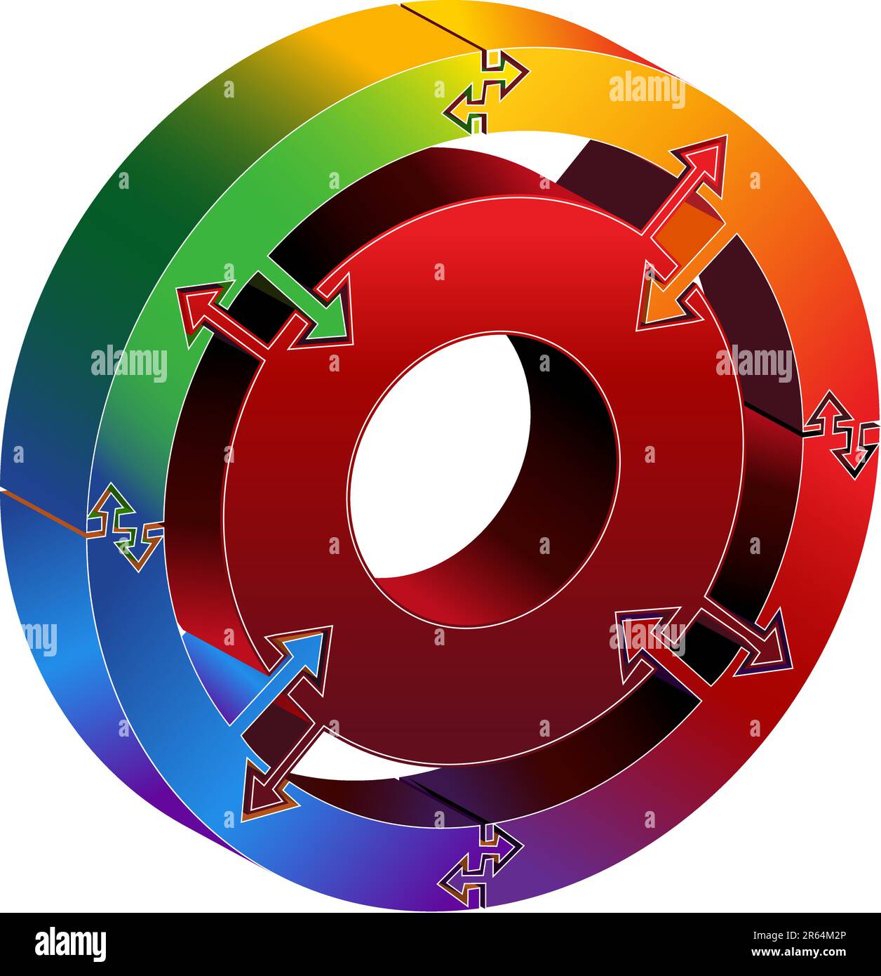 3D process circle diagram with rotating arrows Stock Vector Image & Art ...