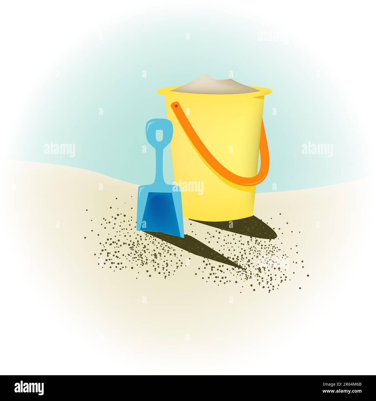 Sea holiday view illustration Cut Out Stock Images & Pictures - Alamy