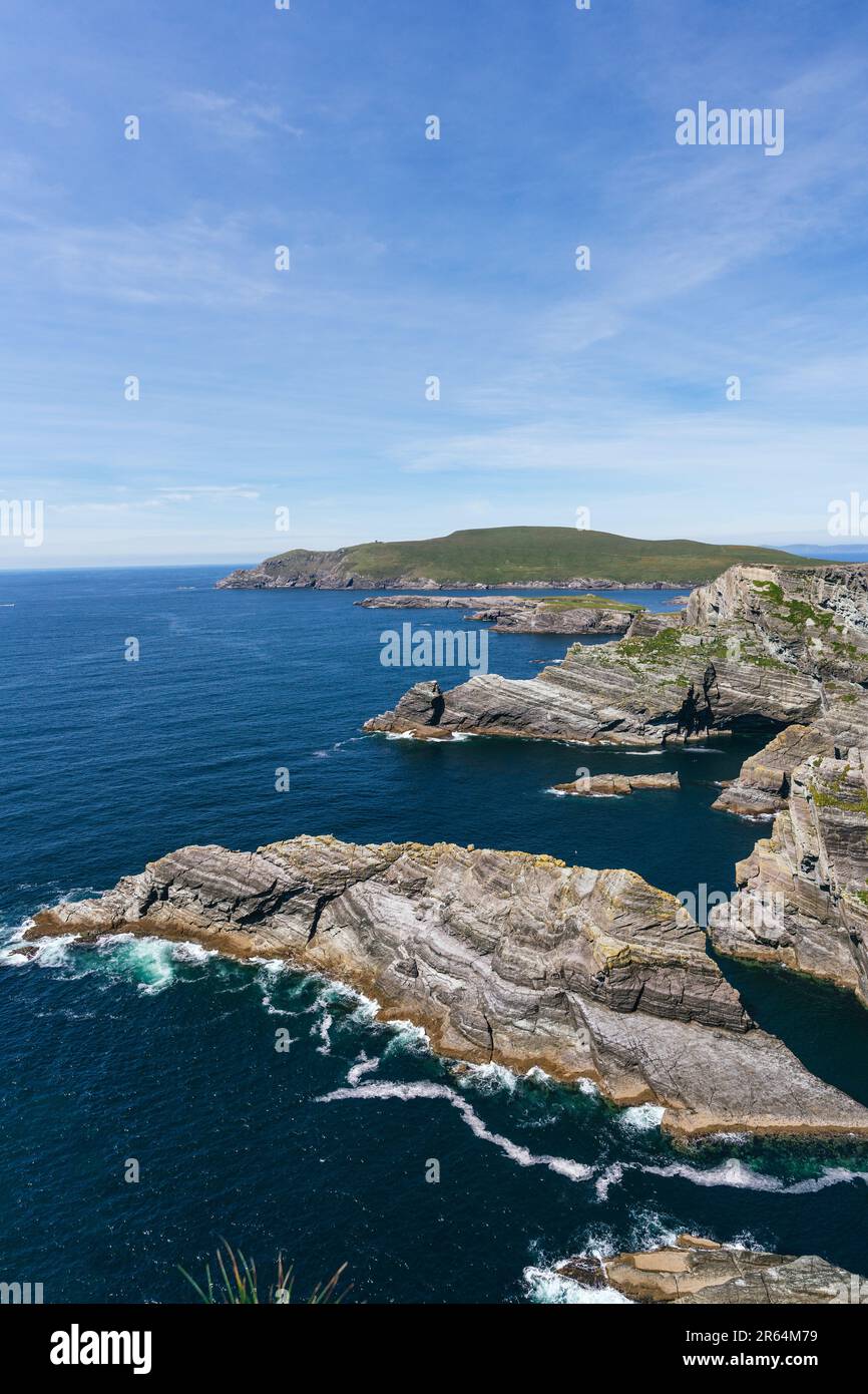 Majestic Irish Cliffs: Illuminated Beauty of Azure Sky, Pristine Ocean ...