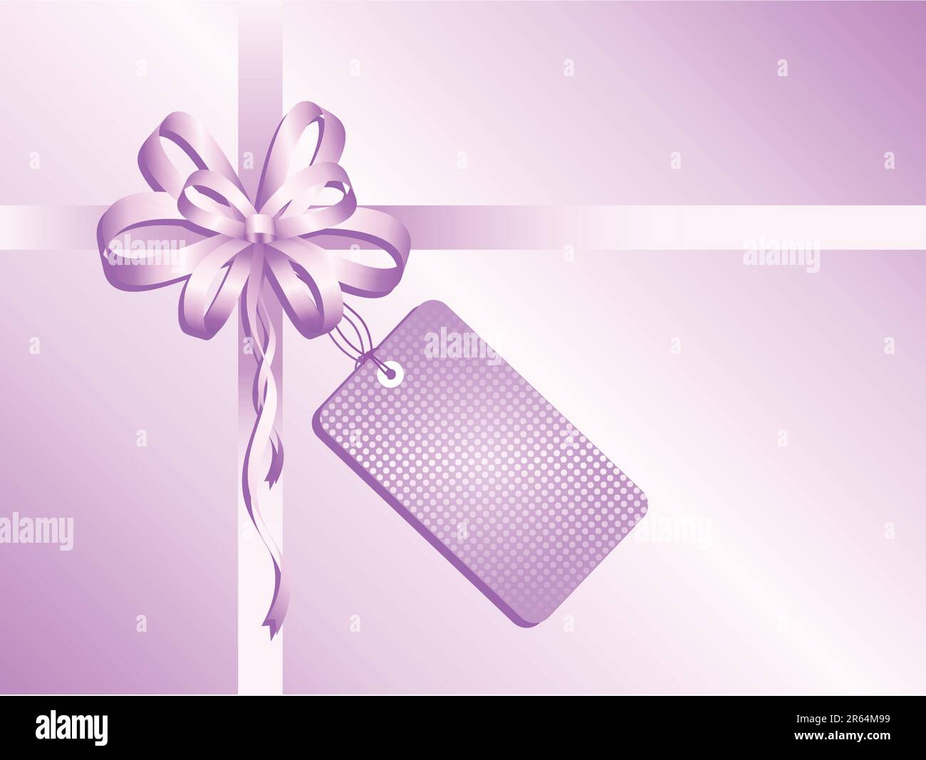 Gift background with ribbon and label Stock Vector Image & Art - Alamy