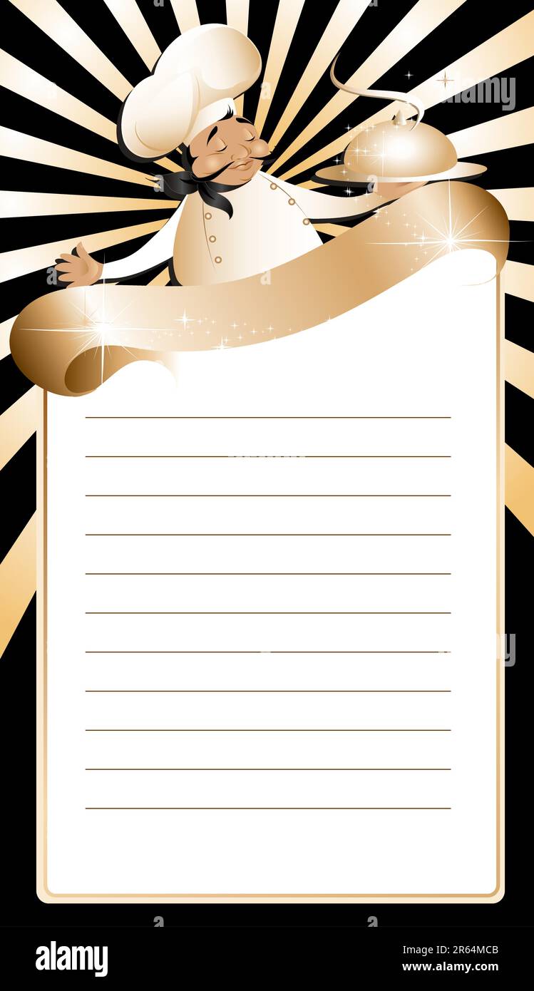 Menu and recipe template Stock Vector Image & Art - Alamy