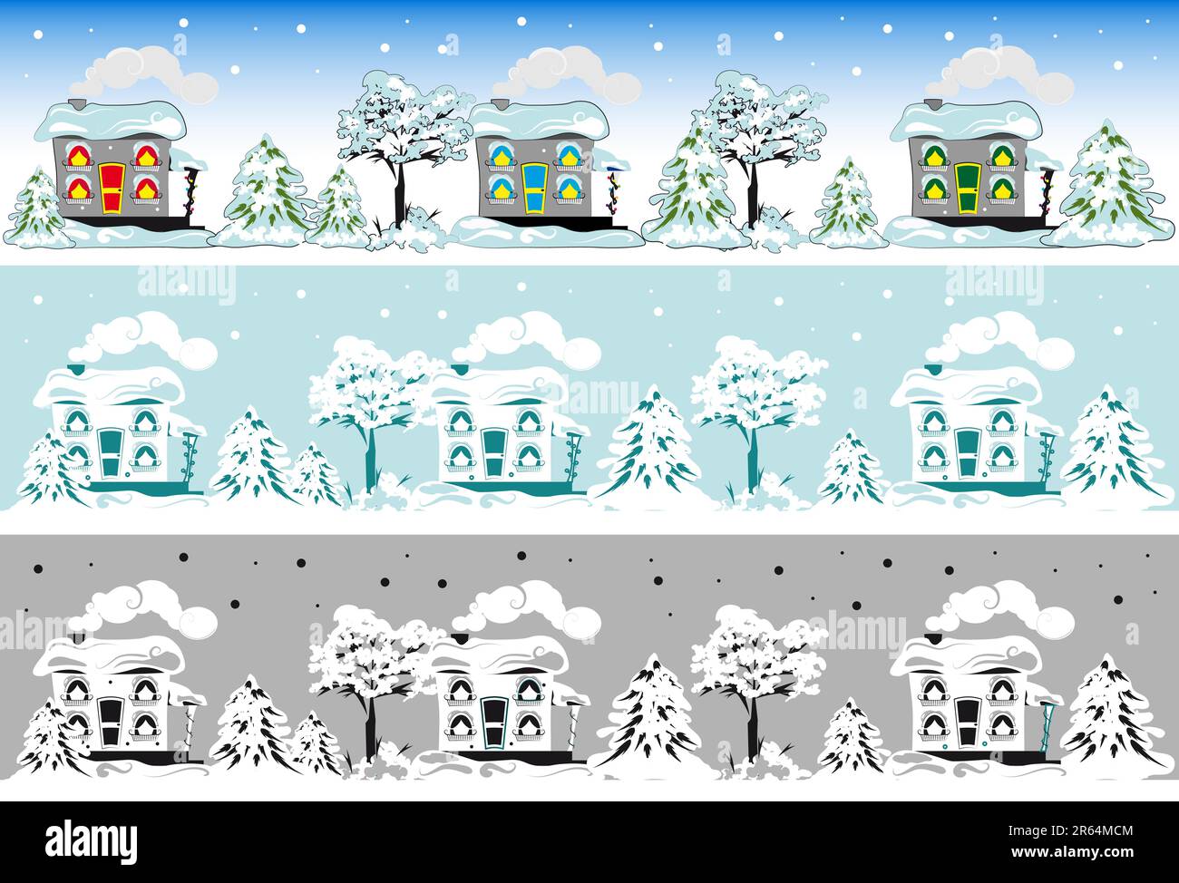 House in winter snowy Stock Vector Images - Alamy