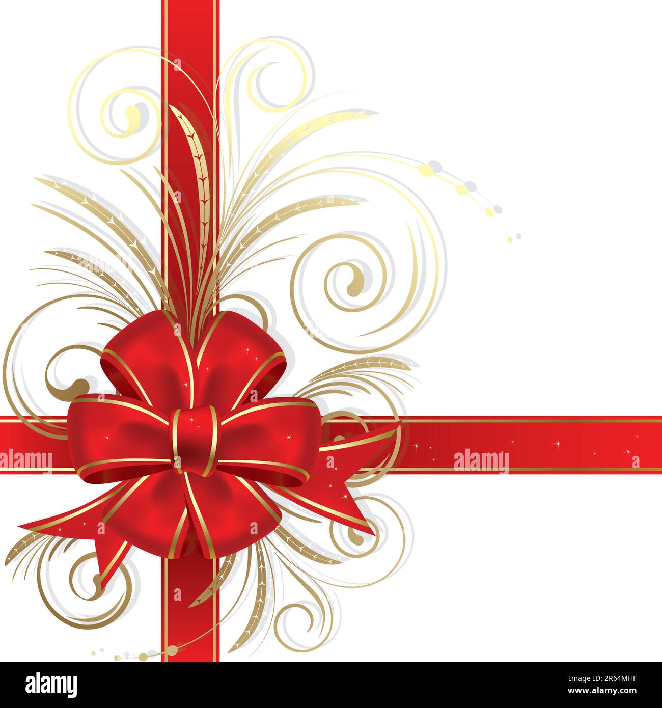 Red christmas bow Stock Vector Images - Alamy
