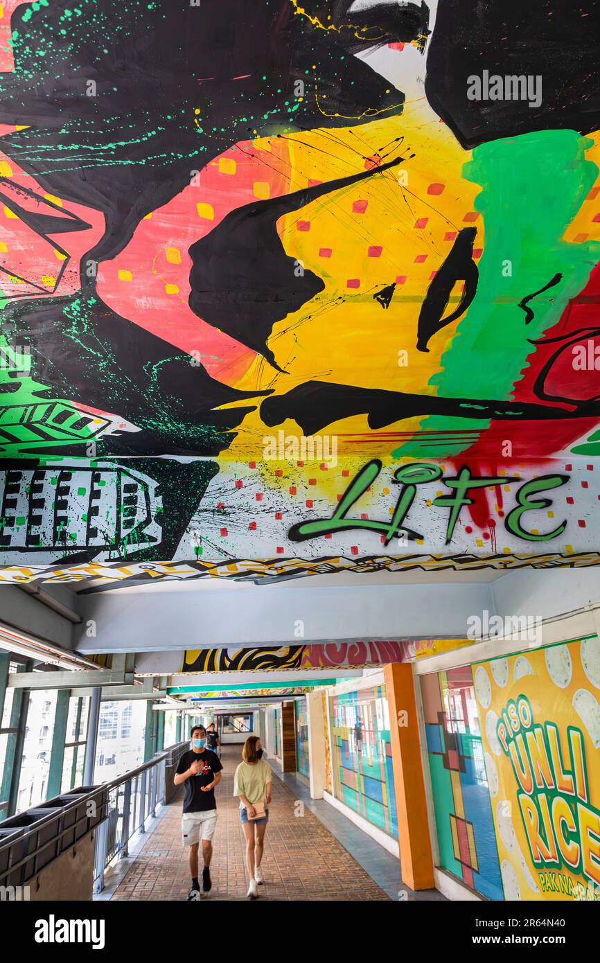 Graffiti along Dela Rosa Walkway, Makati City, Manila, Philippines ...