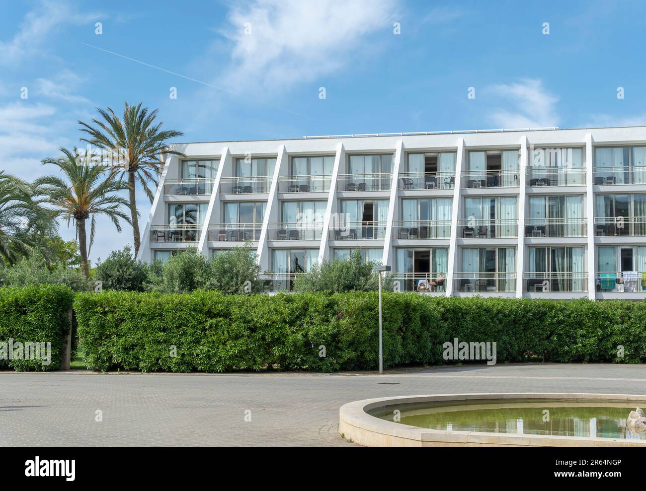 Sa Coma, Spain; june 03 2023: Main facade of the hotel Protur Sa Coma ...