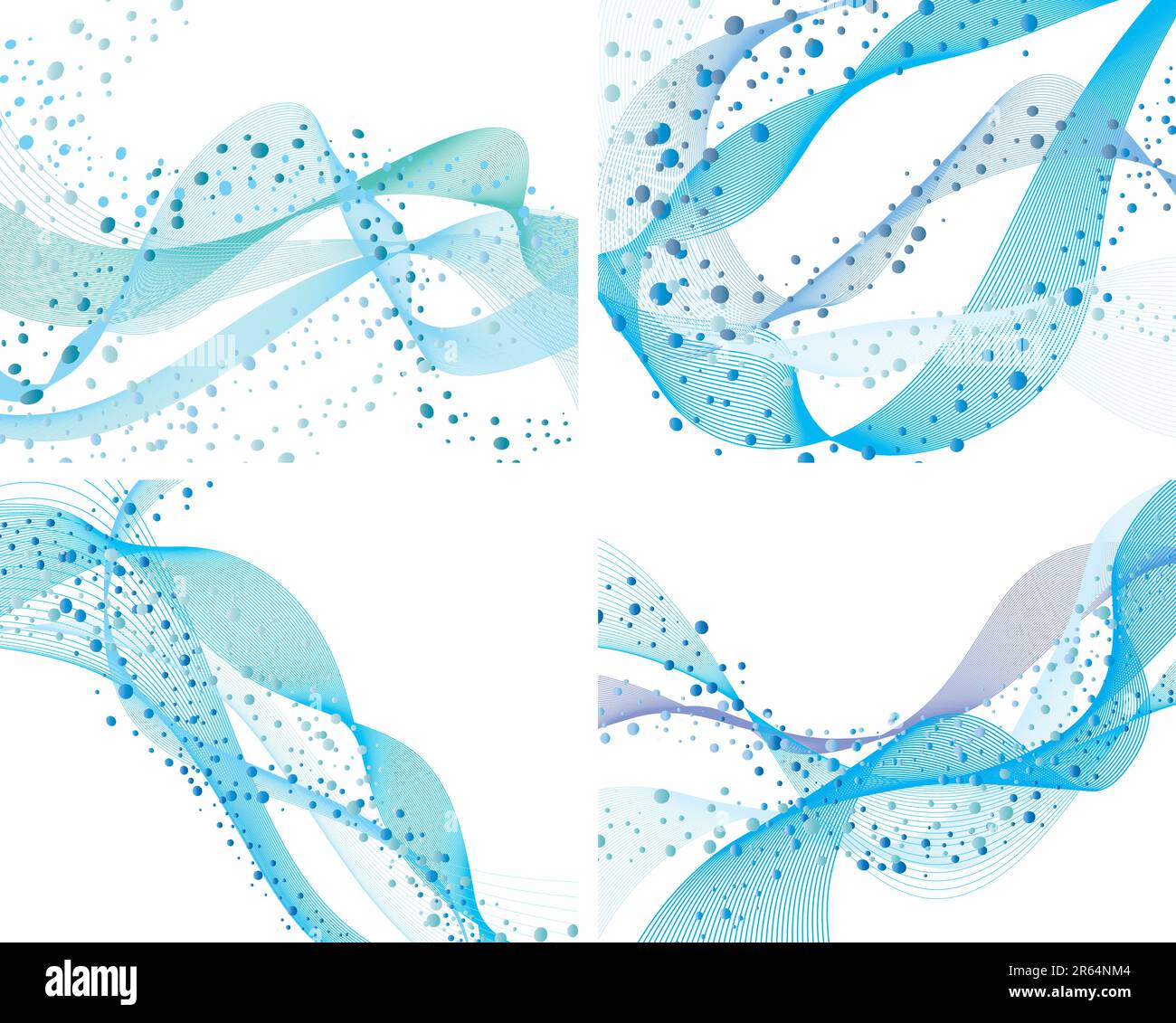 Set of four abstract vector water background Stock Vector Image & Art ...