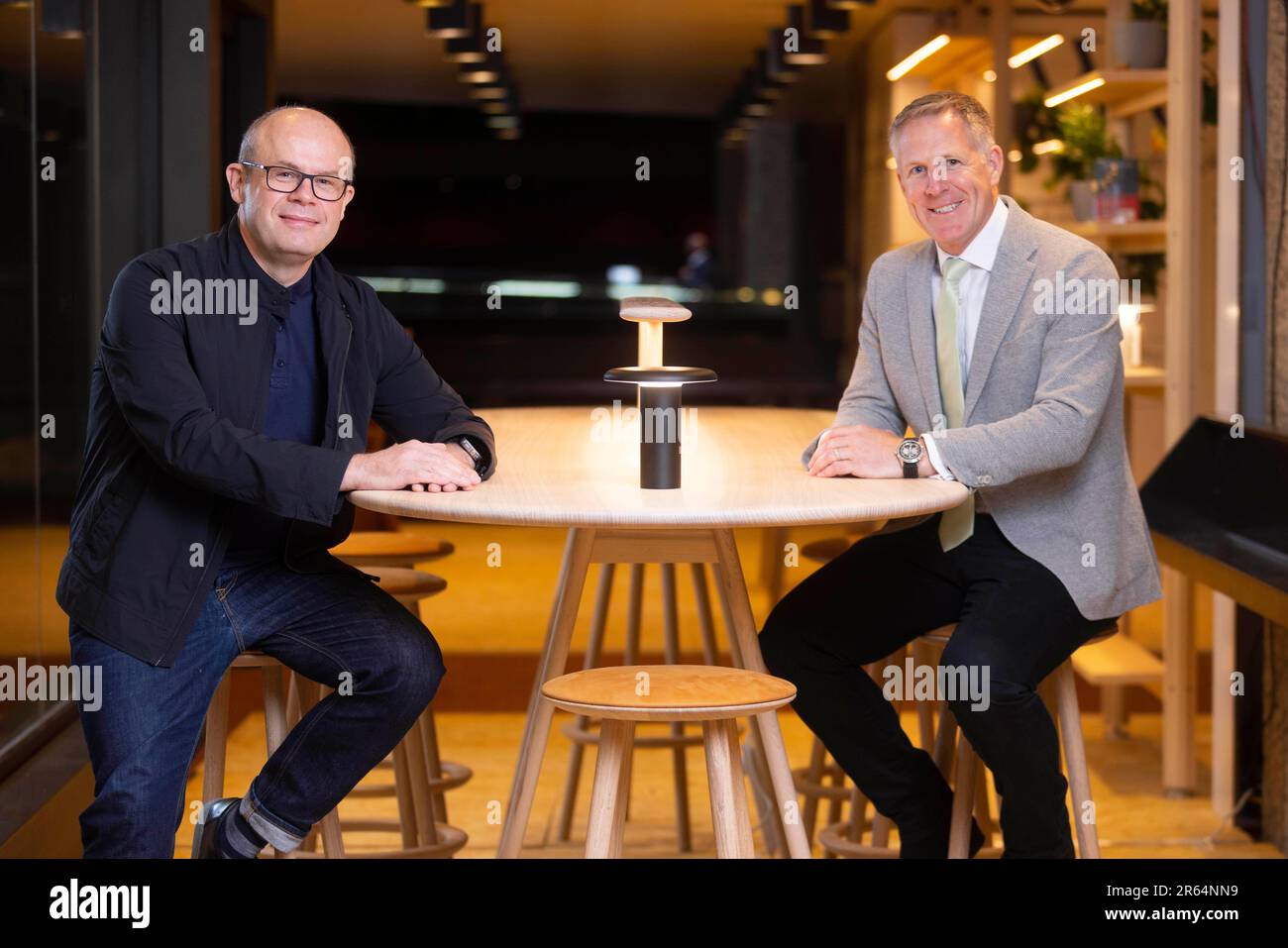 EDITORIAL USE ONLY Dan Scanlon (left), executive vice president ...