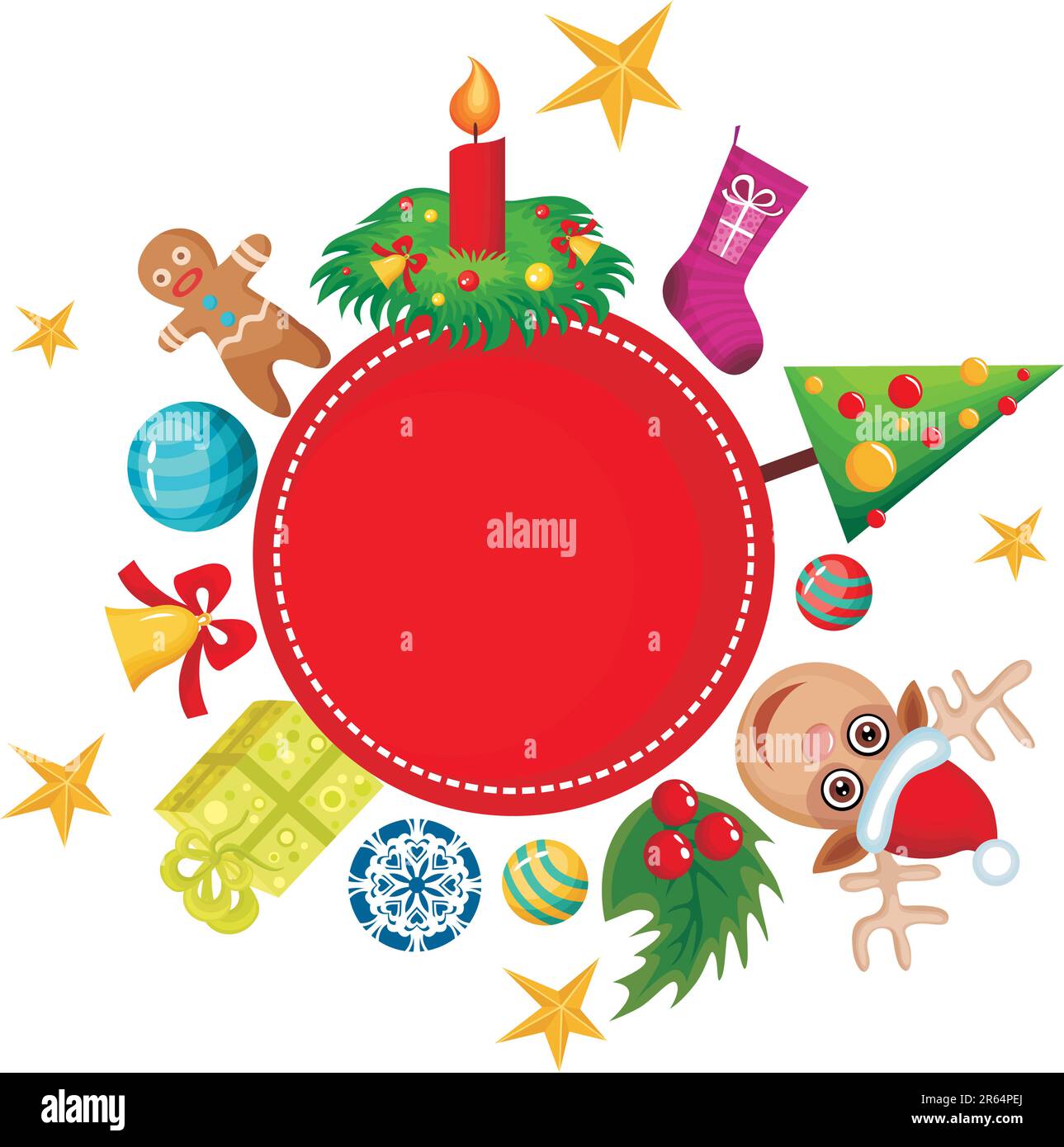 Vector Illustration Of A Christmas Card Stock Vector Image And Art Alamy