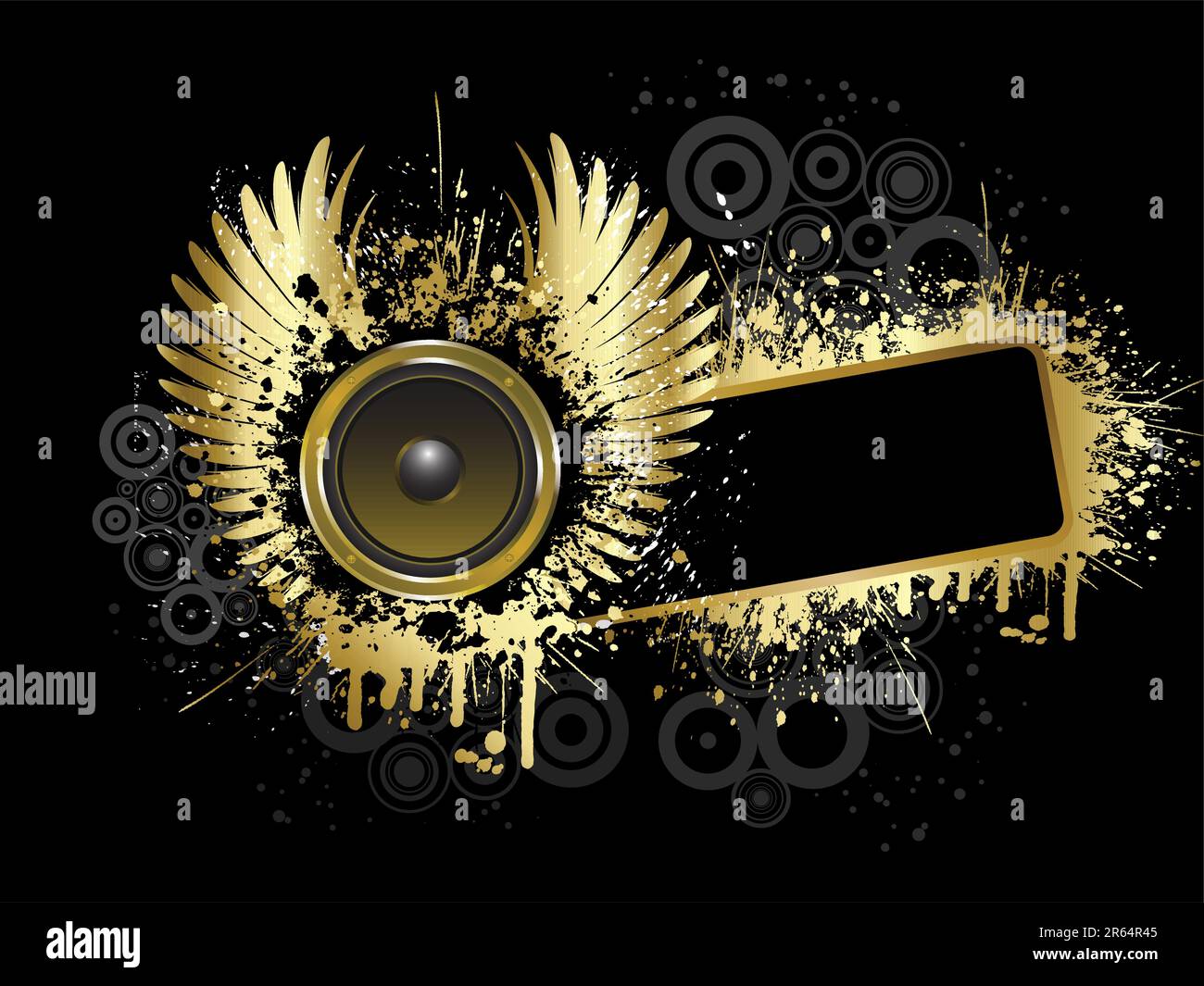 Grunge music background in gold and black Stock Vector Image & Art - Alamy
